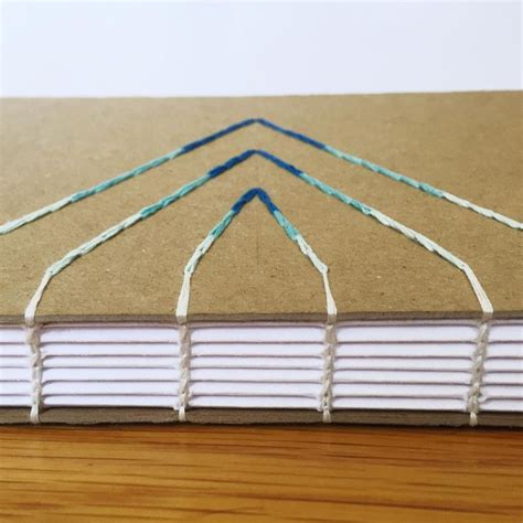 Coptic Binding With Chain Stitching On Naked Bookboard