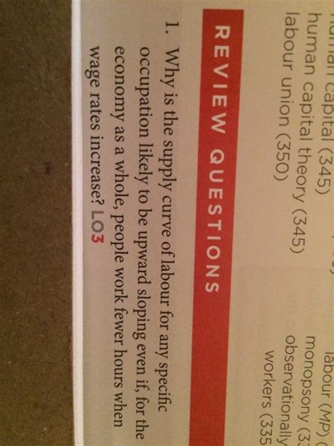 Solved Why Is The Supply Curve Of Labour For Any Specific Chegg Com