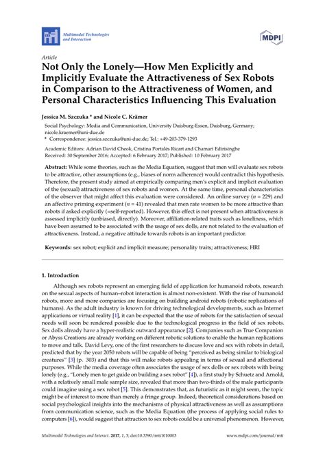 Pdf Not Only The Lonely—how Men Explicitly And Implicitly Evaluate