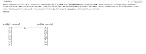 solved save answer question 10 10 points write a method