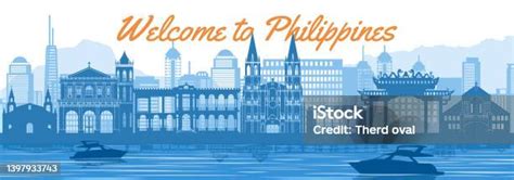 필리핀의 유명한 랜드 마크 실루엣 스타일 강과 보트 뒤와 타워 앞 벡터에 대한 스톡 벡터 아트 및 기타 이미지 벡터 0명 Association Of Southeast