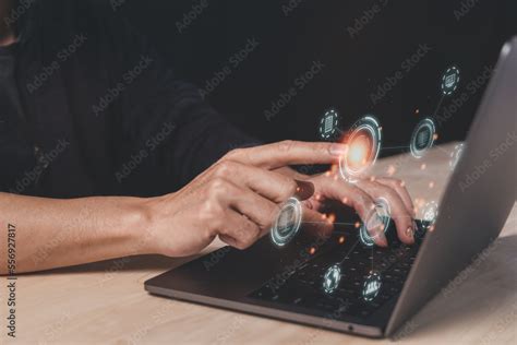 Surveillance And Security Scanning Of Digital Programs Cyber Futuristic Applications Businessmen