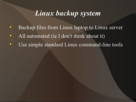 Linux Backup System Using Rsync Tar Gzip