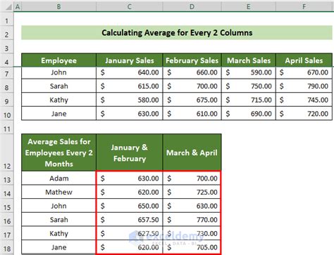 How To Find Average With Offset Function In Excel 3 Examples