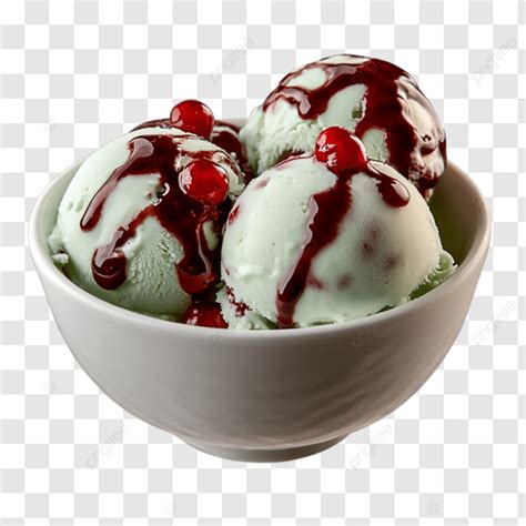 체리 장식을 곁들인 맛있는 민트 아이스크림 민트 아이스크림 체리 소스 디저트 그릇 Png 일러스트 및 이미지 에 대한 무료 다운로드 Pngtree