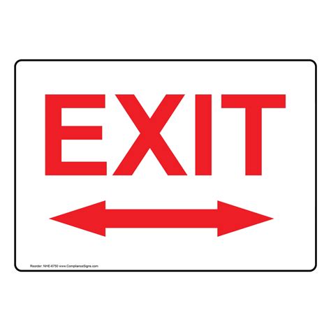 Exit With Two Directional Arrow Sign NHE