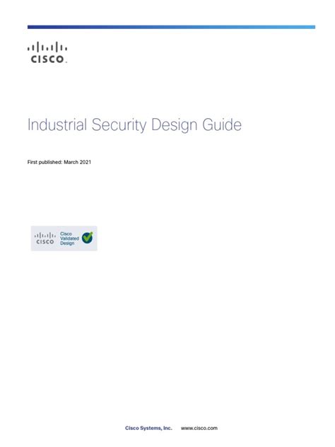 Cisco Industrial Security Design Guide Pdf Computer Network Security
