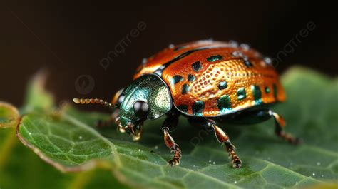 다채로운 딱정벌레가 녹색 잎에 앉아 있다 생물 곤충 딸기 잎 딱정벌레hd 사진술 사진 일본 배경 일러스트 및 사진 무료 다운로드 Pngtree