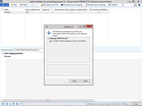 Import Data Using The Data Import Export Framework Dynamics Ax Tip Of