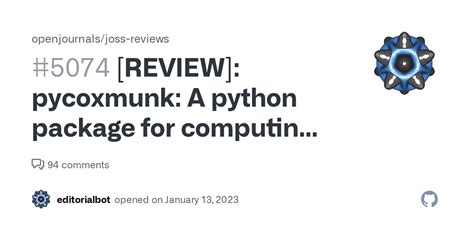 REVIEW Pycoxmunk A Python Package For Computing Sea Surface