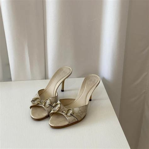 구찌 정품 Gg패턴 뮬 샌들힐 [36 1 2 235] 세컨웨어 헬로마켓