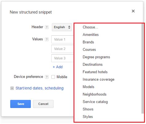 Adwords Structured Snippets And What They Mean For Your Ads Tinuiti