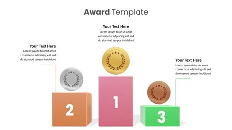 Simple Award Podium Ranking Powerpoint Template Slidekit