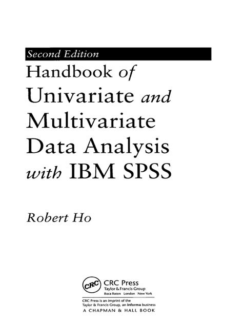 Handbook Of Univariate And Multivariate Data Analysis With Ibm Spss Second Edition Pdf
