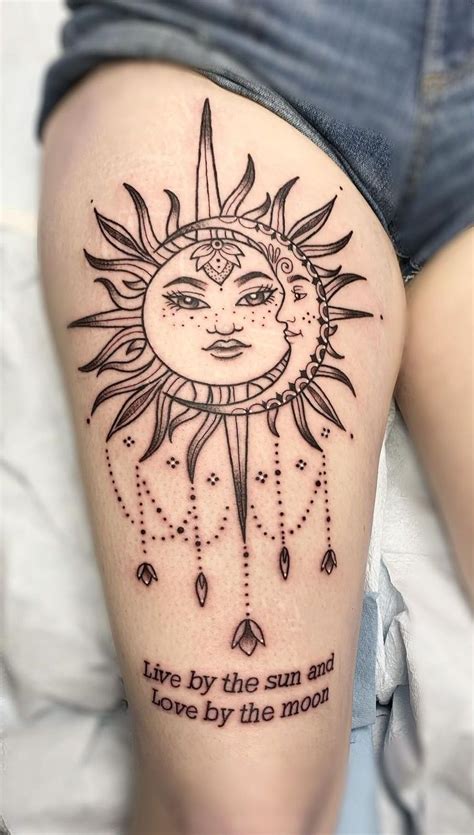 50 Meaningful And Beautiful Sun And Moon Tattoos Dope Tattoos For