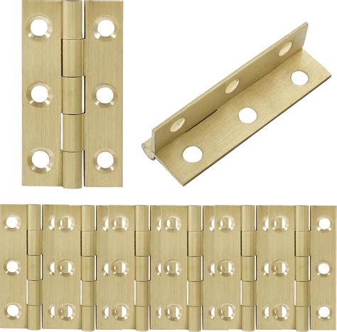 Murtenze 8 Pcs 2 Inch Mini Solid Brass Hinges，brass Cabinet Hinges Small Box Hinges Butt Hinges