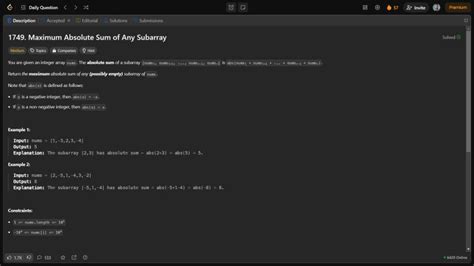 Dsa Java Leetcode Kadane Subarray Dynamicprogramming