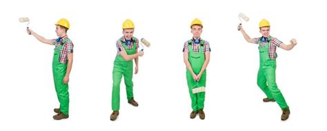 유머 작가 흰색 배경에 고립