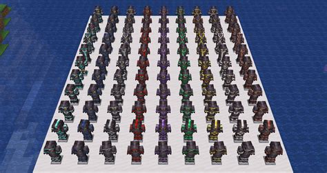 All Netherite Armour Sets With All Colours And Templates Full Sets R Minecraft