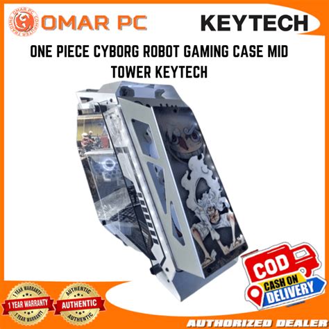 One Piece Cyborg Robot White Gaming Case Mid Tower Keytech Lazada Ph