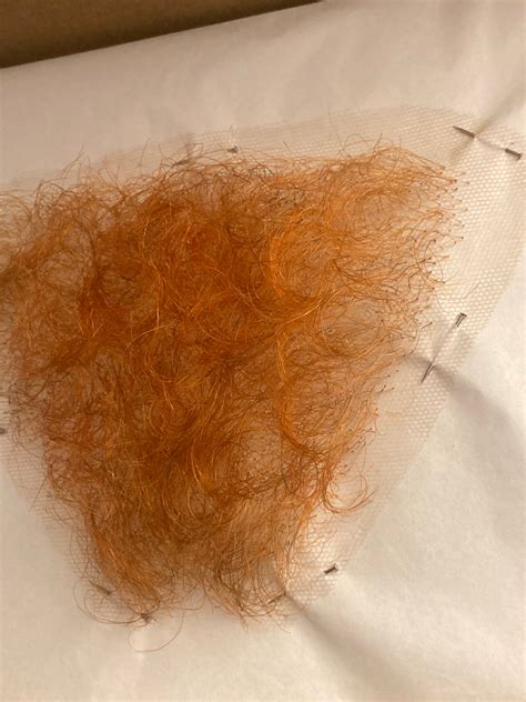 Professional Quality Fine Lace Ginger Pubic Wig Merkin For Film