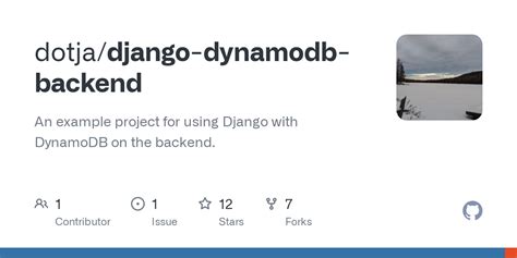 GitHub Dotja Django Dynamodb Backend An Example Project For Using