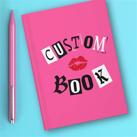 Custom Girls Name Burn Book Inspired Pink Personalized Notebook Teen Journal Tween Gift For Mean