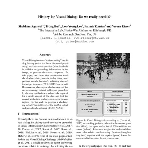 History For Visual Dialog Do We Really Need It Acl Anthology