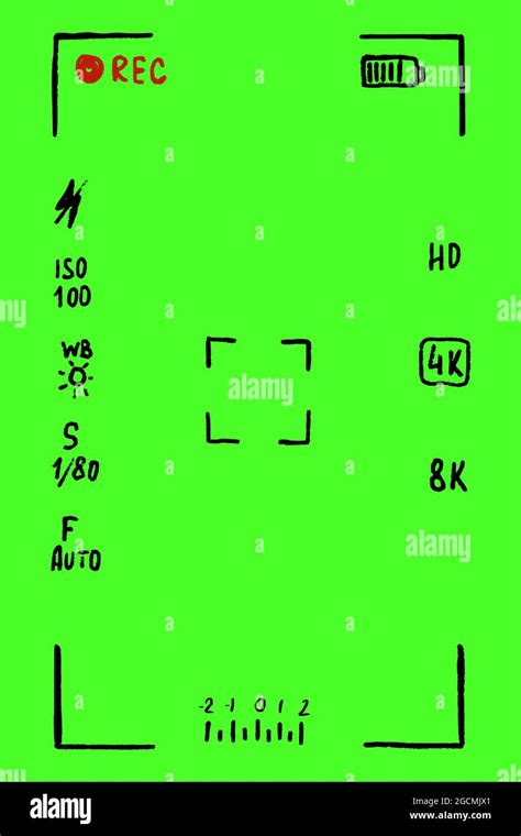 Camera Frame Viewfinder Screen Doodle Mockup Simple Hand Drawn Video Camera Viewfinder Sketch