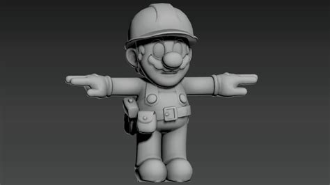 3d Model Super Mario Builder Rig Vr Ar Low Poly 3d Model Vr Ar Low Poly Cgtrader