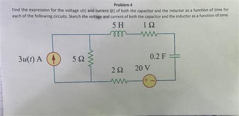 Solved Find The Expression For The Voltage V T And Current Chegg Com