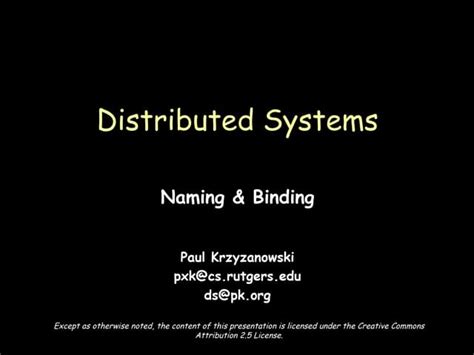 Naming And Binding Distributed Computing Ppt Computer Networking