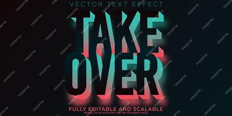 포스터 디자인 텍스트 효과 편집 가능한 현대적이고 창의적인 텍스트 스타일 무료 벡터