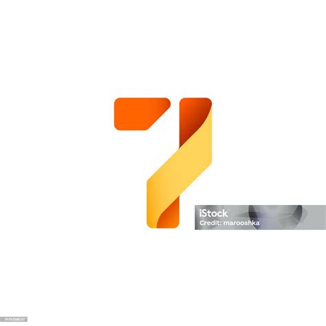 종이 알파벳 종이 접기 글꼴 그림자 멀티 컬러 아라비아 숫자 7 벡터 일러스트 레이 션 10eps와 로고 디자인 숫자에 대한 스톡 벡터 아트 및 기타 이미지 Istock