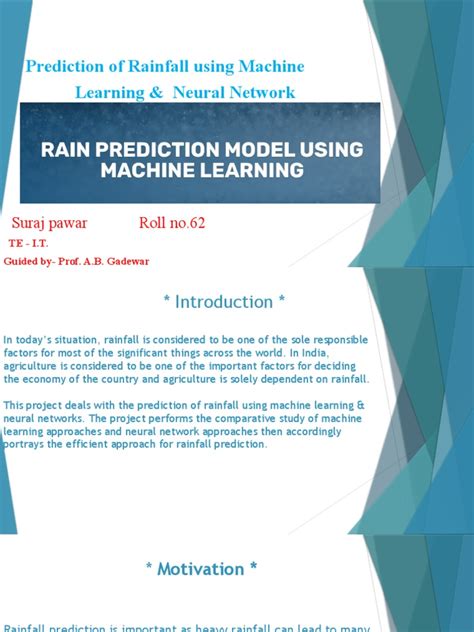 Prediction Of Rainfall Using Machine Learning And Neural Network Pdf Prediction Precipitation