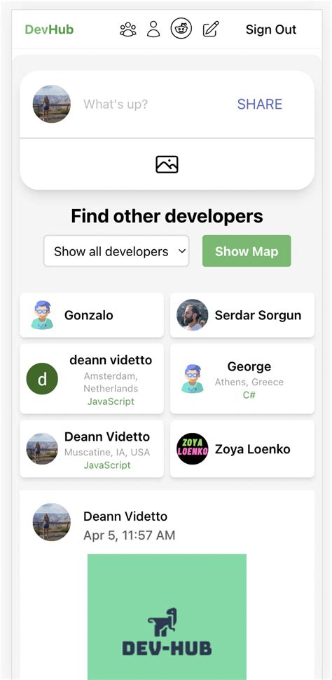 Github Dinbusandev Hub Social Media Website For Developers Built