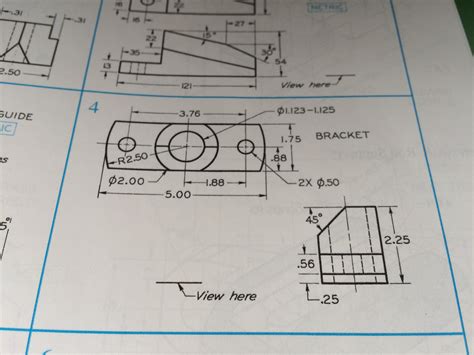Orthographic Projections In Autocad Draw The Front Cheggcom Images