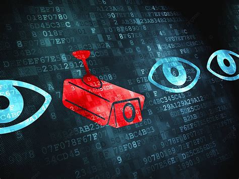 Digital Privacy Surveillance Camera And Human Eye On Technology