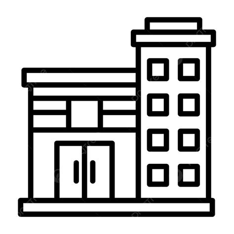 Flat Office Building Icon