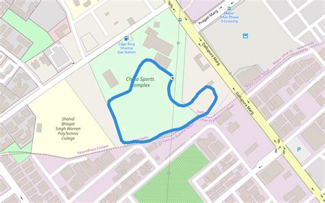 Chilla Sports Complex In Uttar Pradesh Walking Map