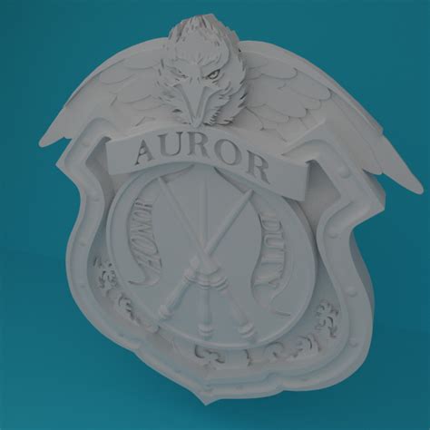 3d Printable Auror Embossed Badge By Antony Ho