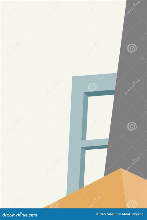 Architecture Abstract Poster Cover Poster With Geometric Shape Building Minimal Stock Vector