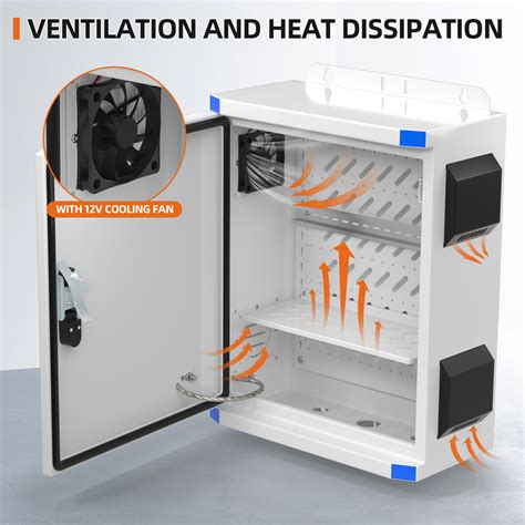 Outdoor Electrical Enclosure 12v Fan 19 7x15 7x7 9 Daier