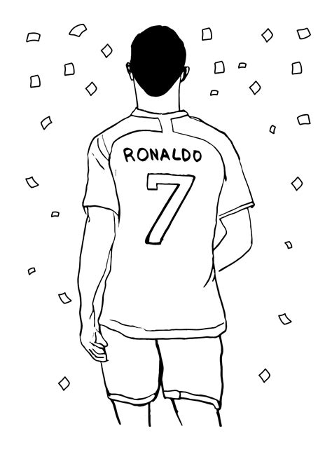 Cristiano Ronaldo Football Player Coloring Pages Free Printable