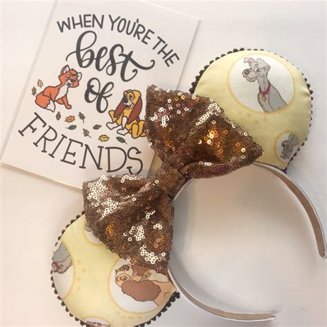 Lady And The Tramp Disney Inspired Mickey Ears Etsy