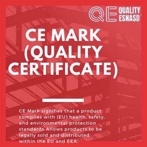 Ce Mark Quality Certificate Quality Esnad Trading Services Est