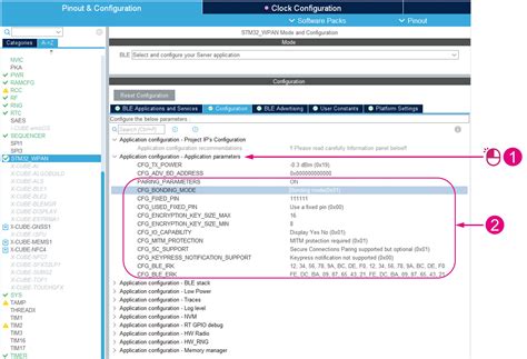 File Connectivity WBA CMX STM32WPAN Application Configuration 3 12
