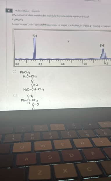11which Structure Best Matched The Molecular Fomula