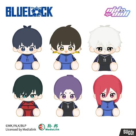 Mnidoll Blue Lock Rin Itoshi Ver Sitting Plush Doll Sugo Toys