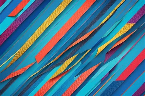 Premium Photo Abstract Minimalist Conceptual Multiple Coloured Zig Zag Strip Joined As One